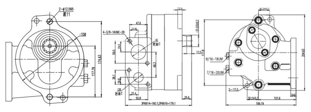 卡T泵齿轮泵3P6816 - 国瑞液压